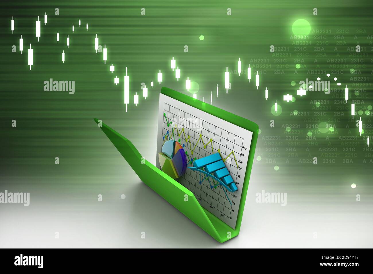 folder with diagram, chart, graph Stock Photo - Alamy