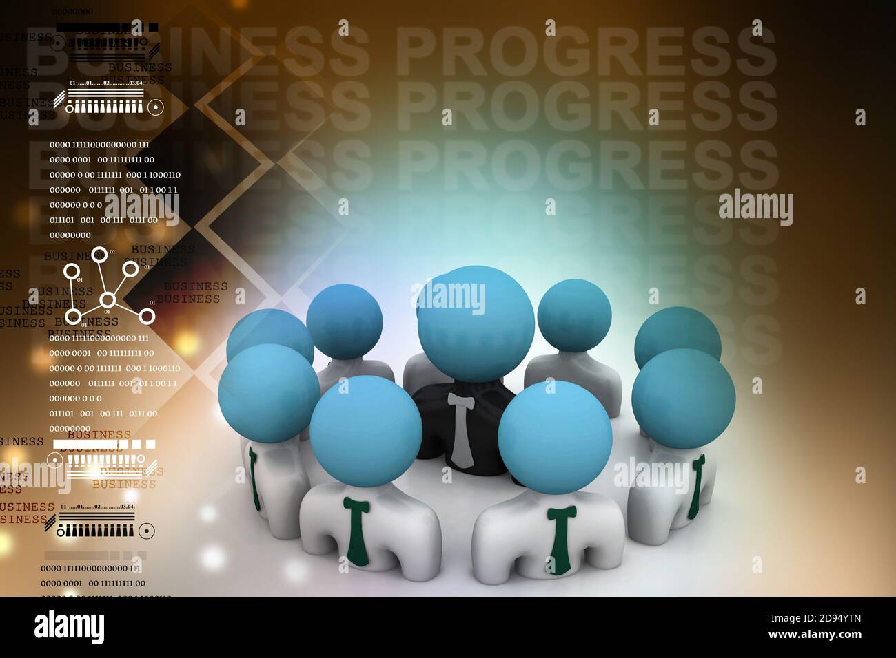 Business group with leader Stock Photo - Alamy