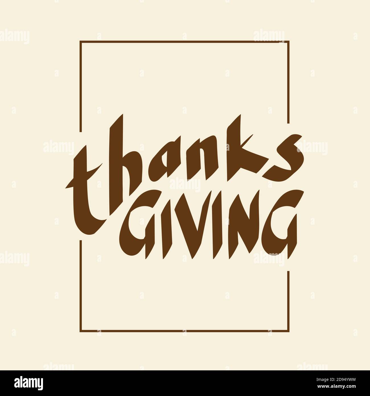 Happy thanksgiving day background with lettering and illustrations ...