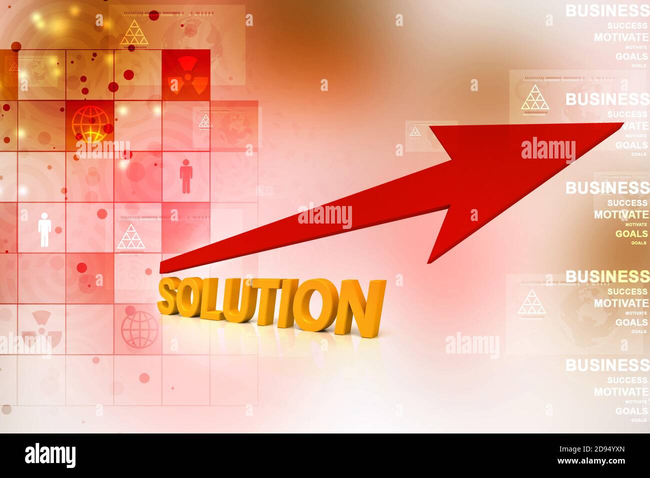 3d muti use solution in color background Stock Photo - Alamy