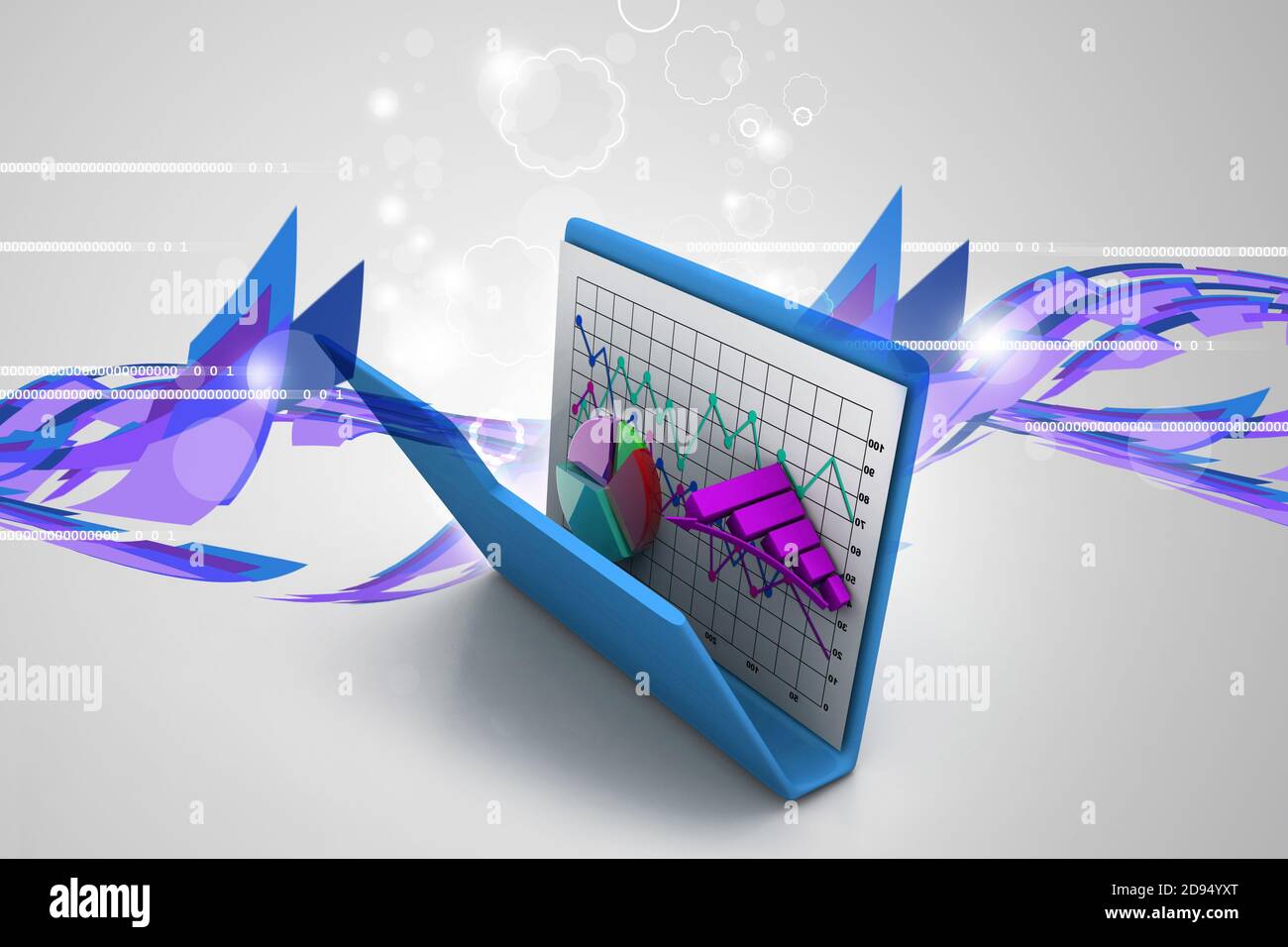 folder with diagram, chart, graph Stock Photo - Alamy