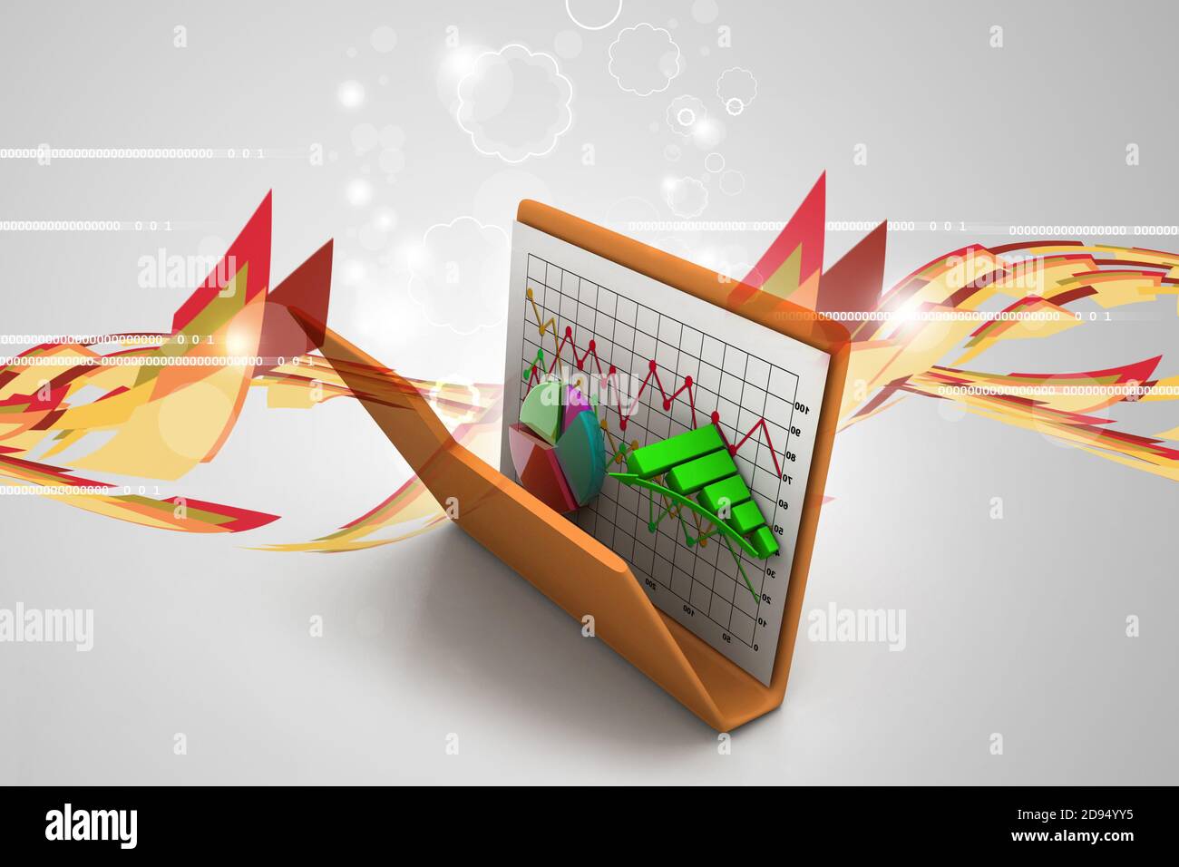 folder with diagram, chart, graph Stock Photo - Alamy