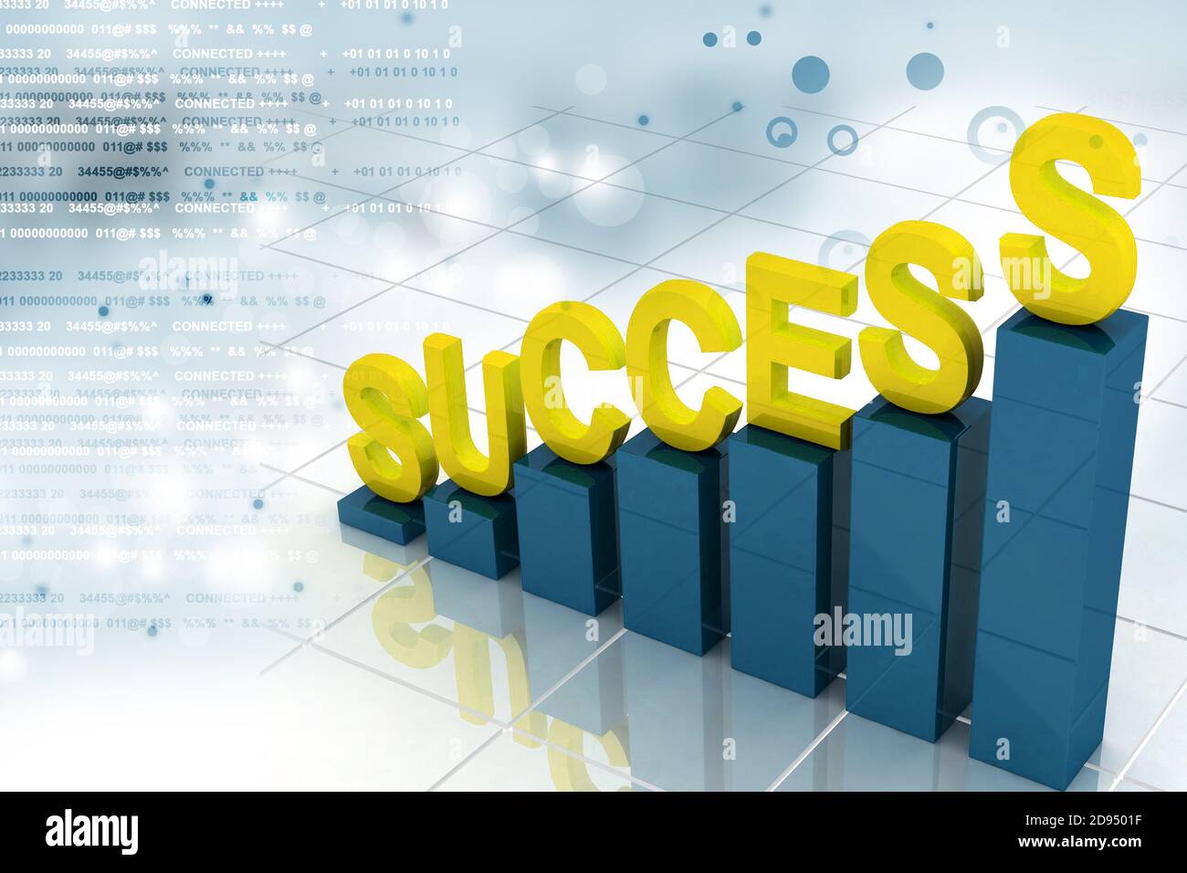 3d multi use business graph representing growth and success Stock Photo ...