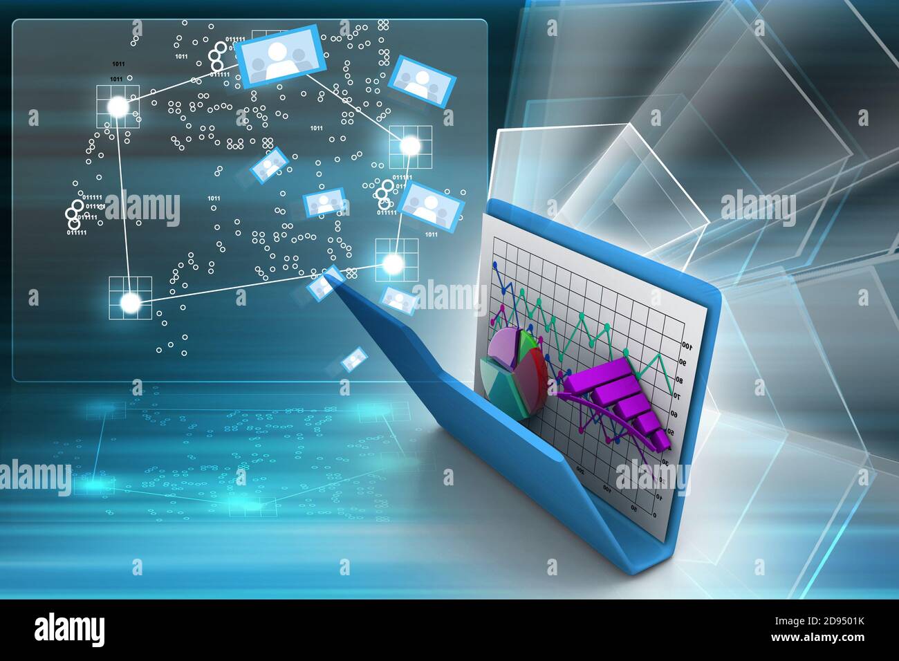 folder with diagram, chart, graph Stock Photo - Alamy