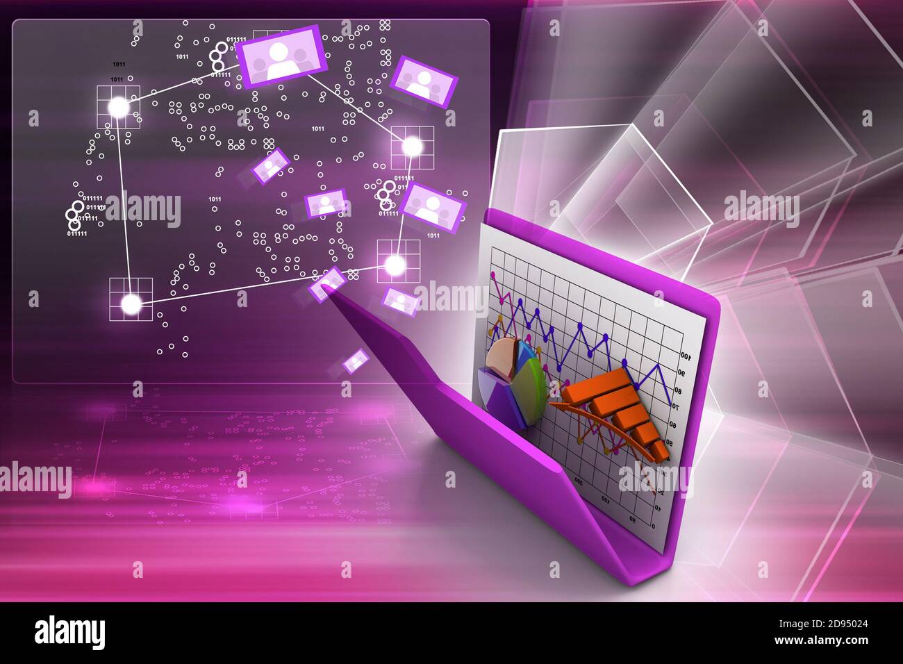 folder with diagram, chart, graph Stock Photo - Alamy