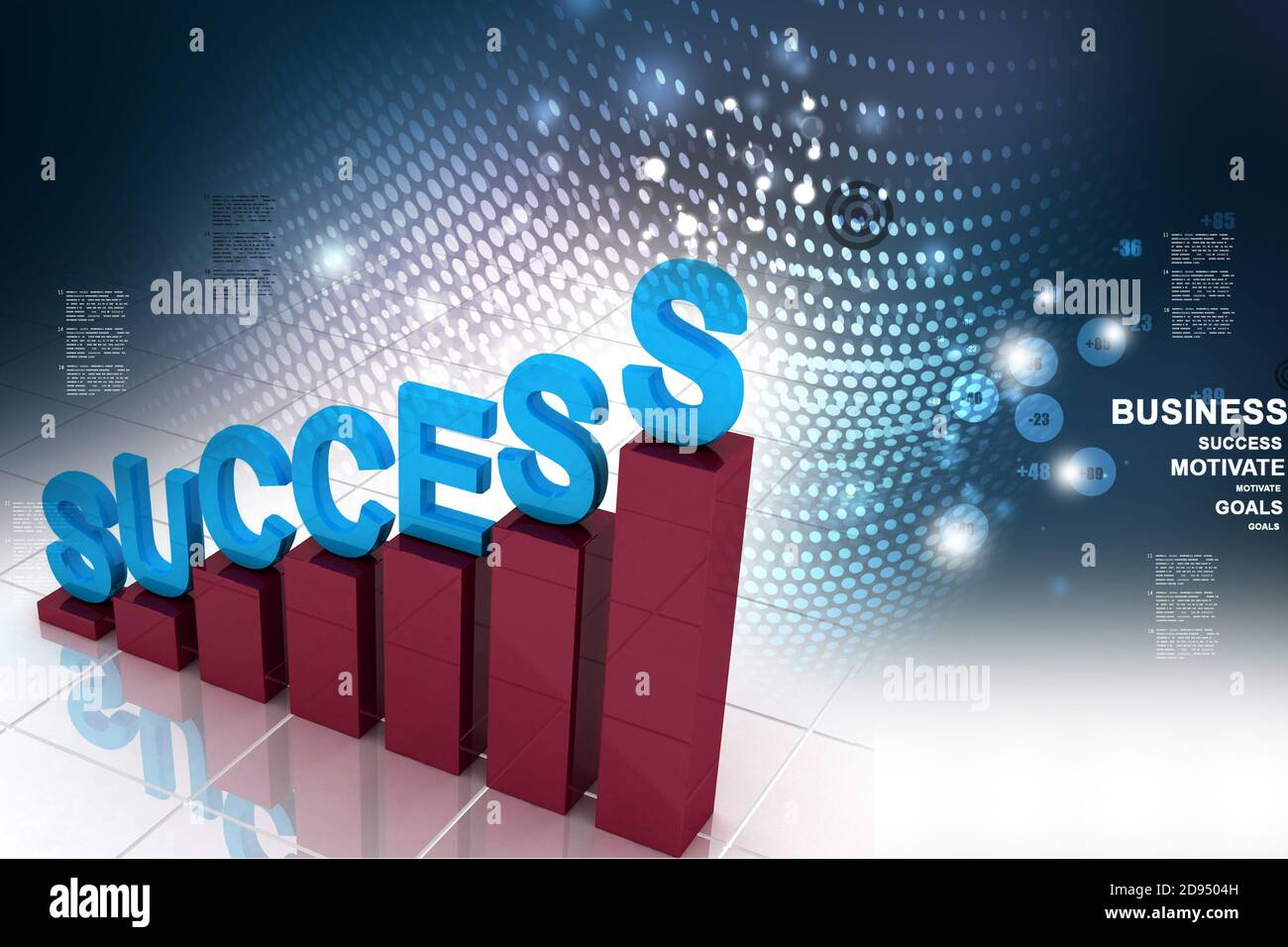 3d multi use business graph representing growth and success Stock Photo ...