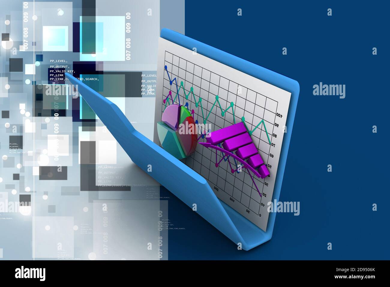 folder with diagram, chart, graph Stock Photo - Alamy