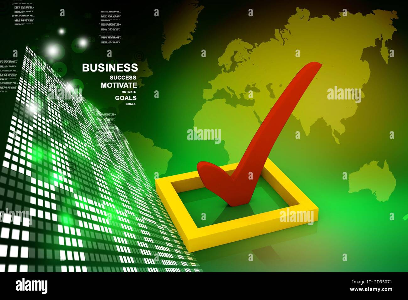 3d multi use check box with check Stock Photo - Alamy