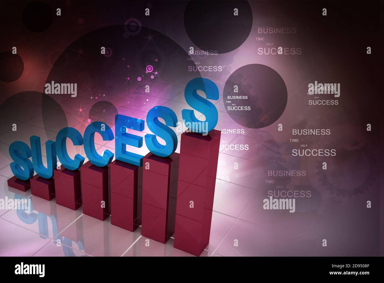 3d multi use business graph representing growth and success Stock Photo ...