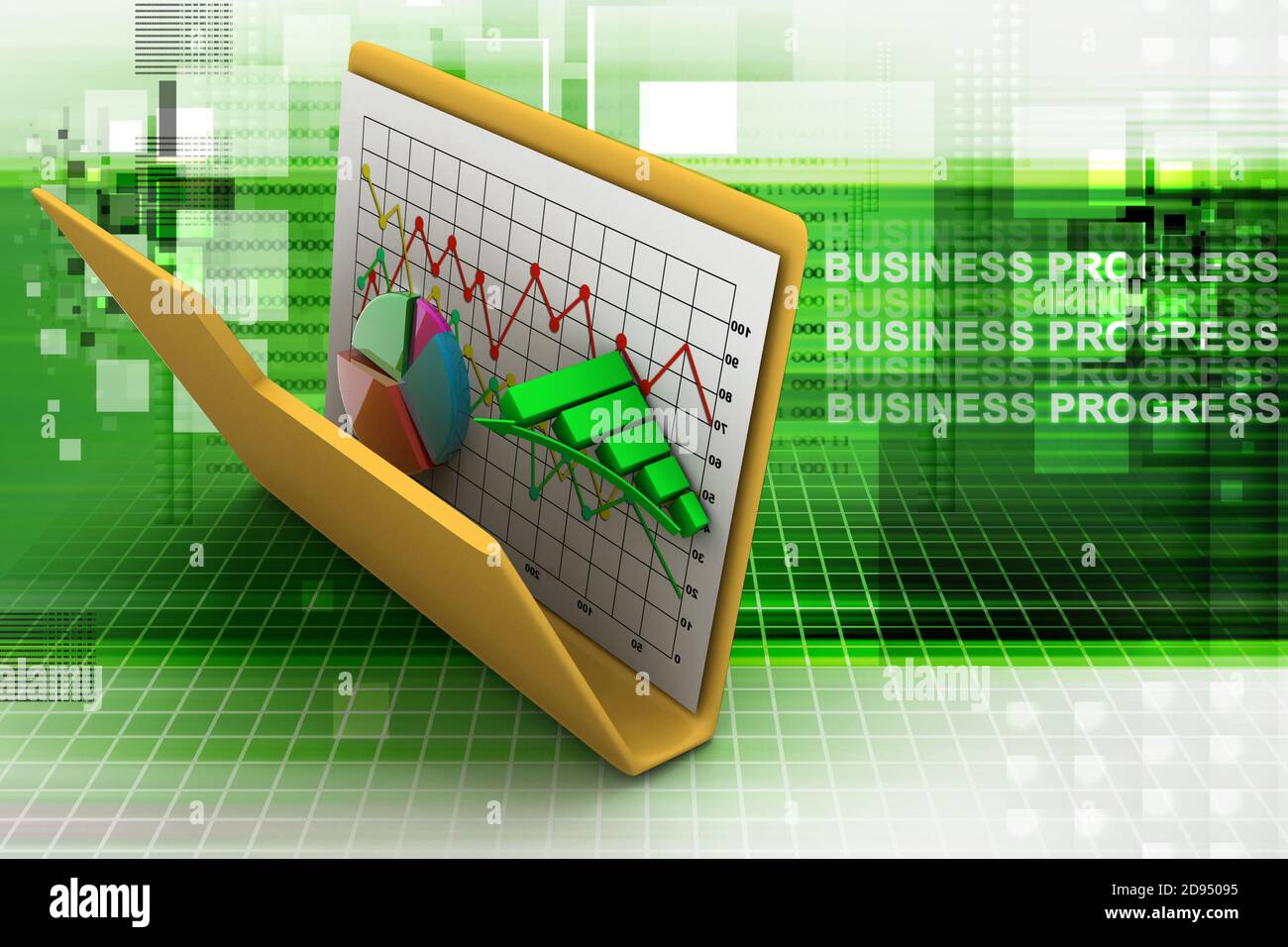 folder with diagram, chart, graph Stock Photo - Alamy