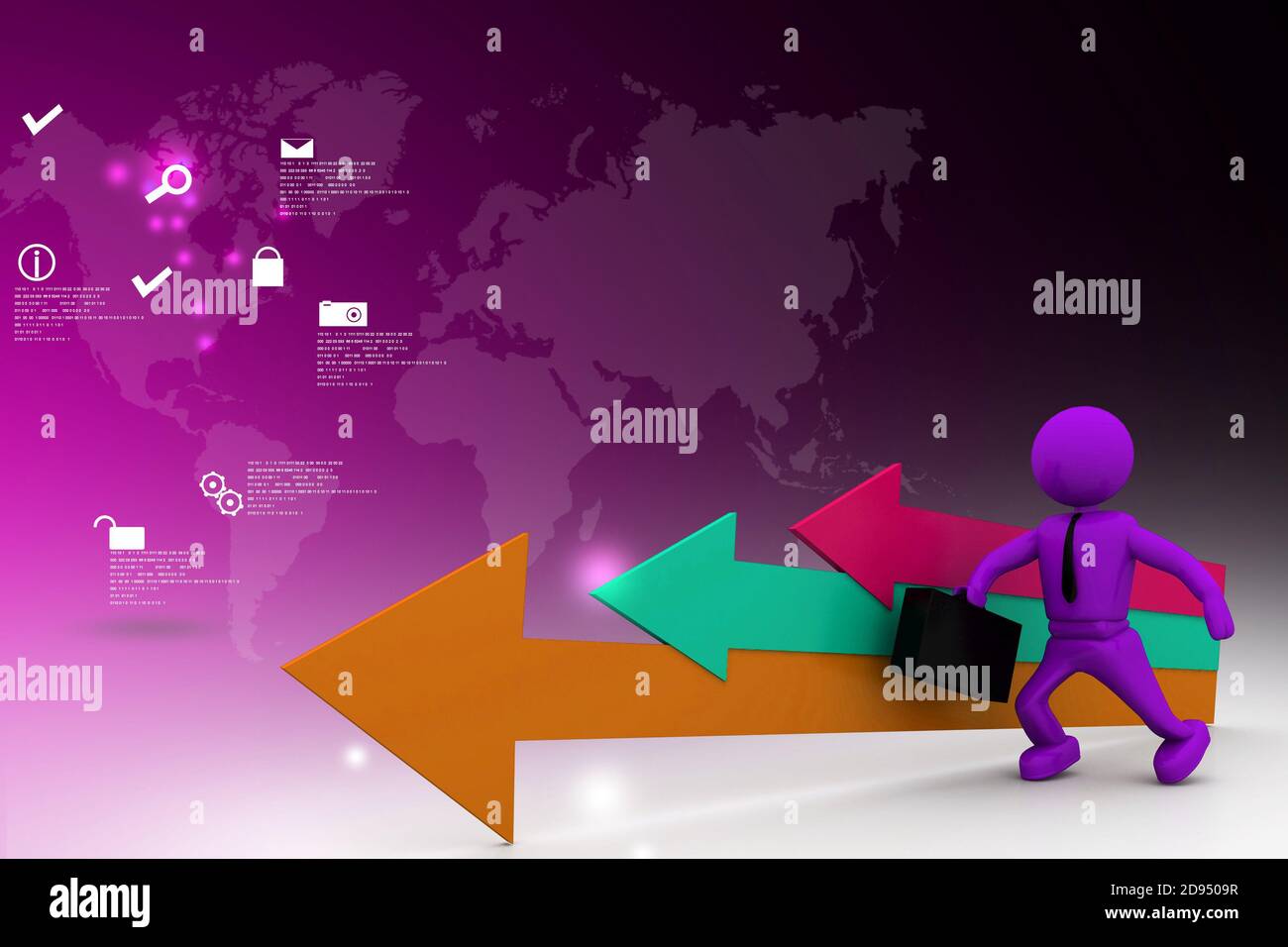 Movement direction to success Stock Photo - Alamy