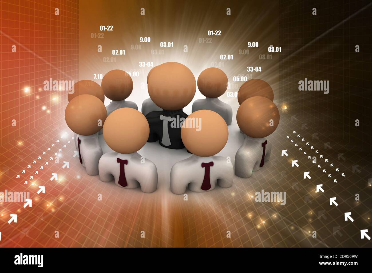 Business group with leader Stock Photo - Alamy