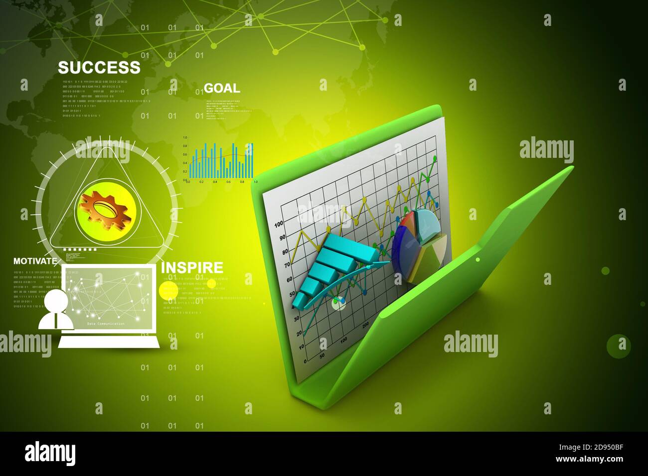 folder with diagram, chart, graph Stock Photo - Alamy