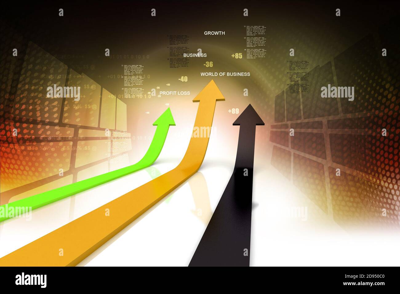 Arrows race to success pointing Stock Photo - Alamy