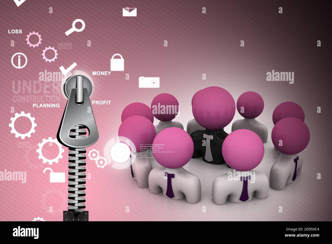 Business group with leader Stock Photo - Alamy