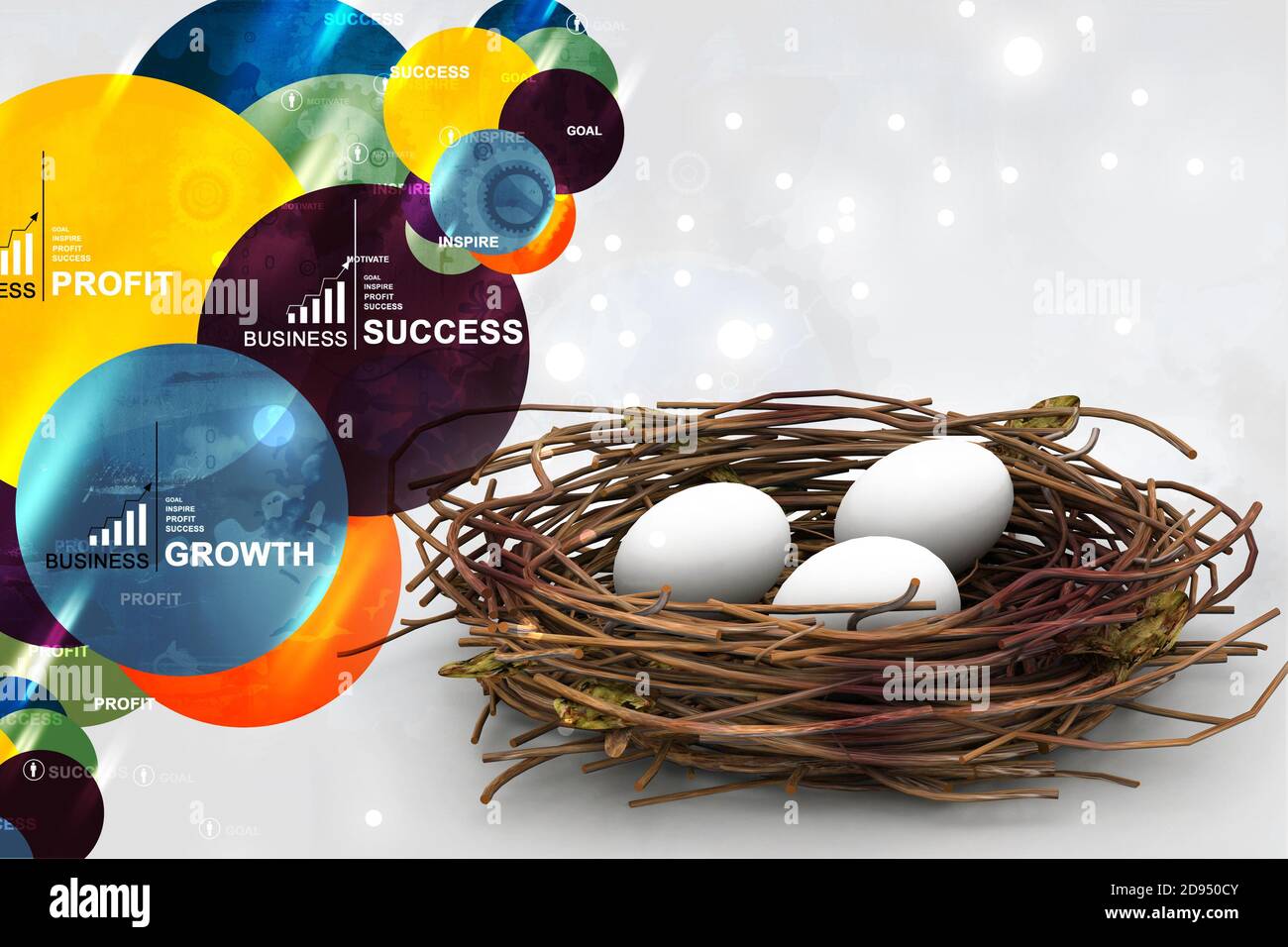 Eggs being protected in a nest Stock Photo - Alamy