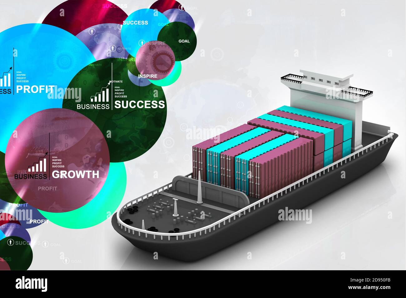 3d cargo ship Stock Photo - Alamy