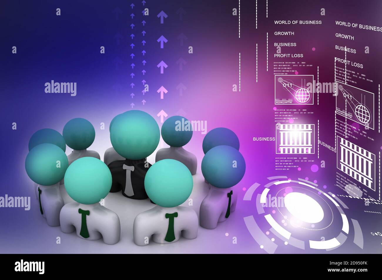 Business group with leader Stock Photo - Alamy