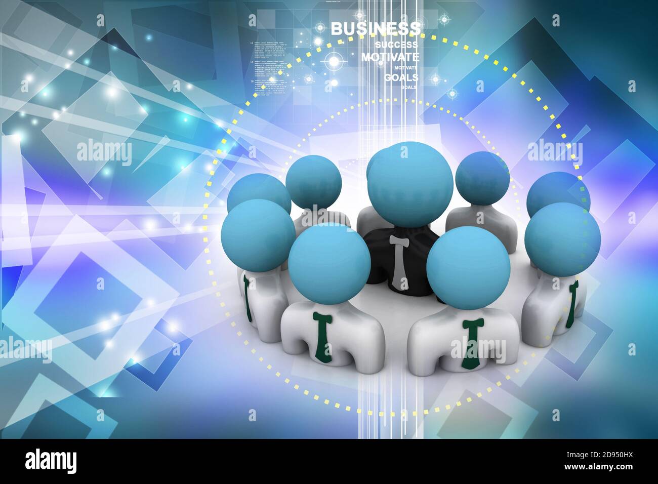 Business group with leader Stock Photo - Alamy