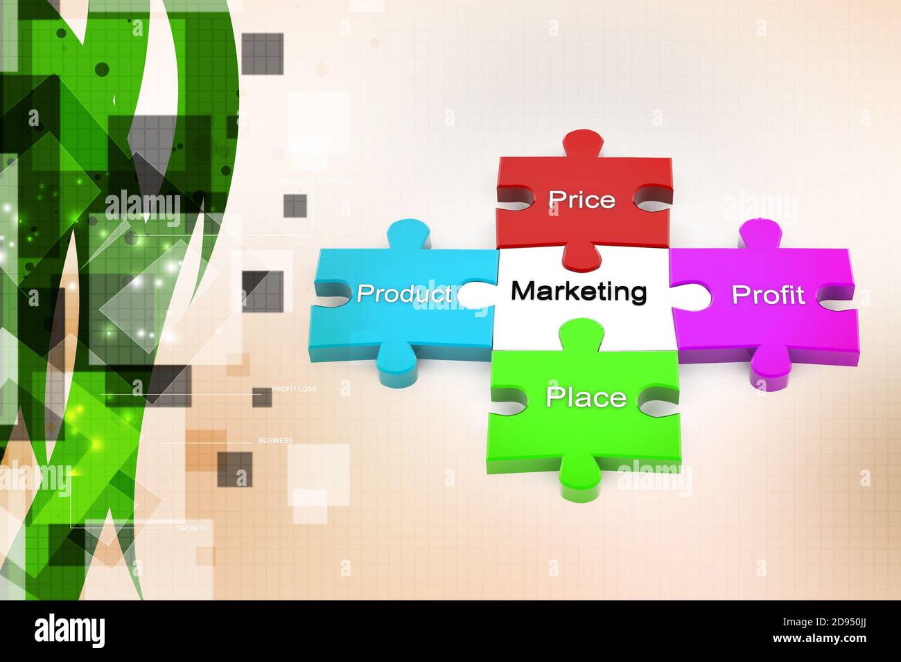 Marketing puzzle concept Stock Photo - Alamy