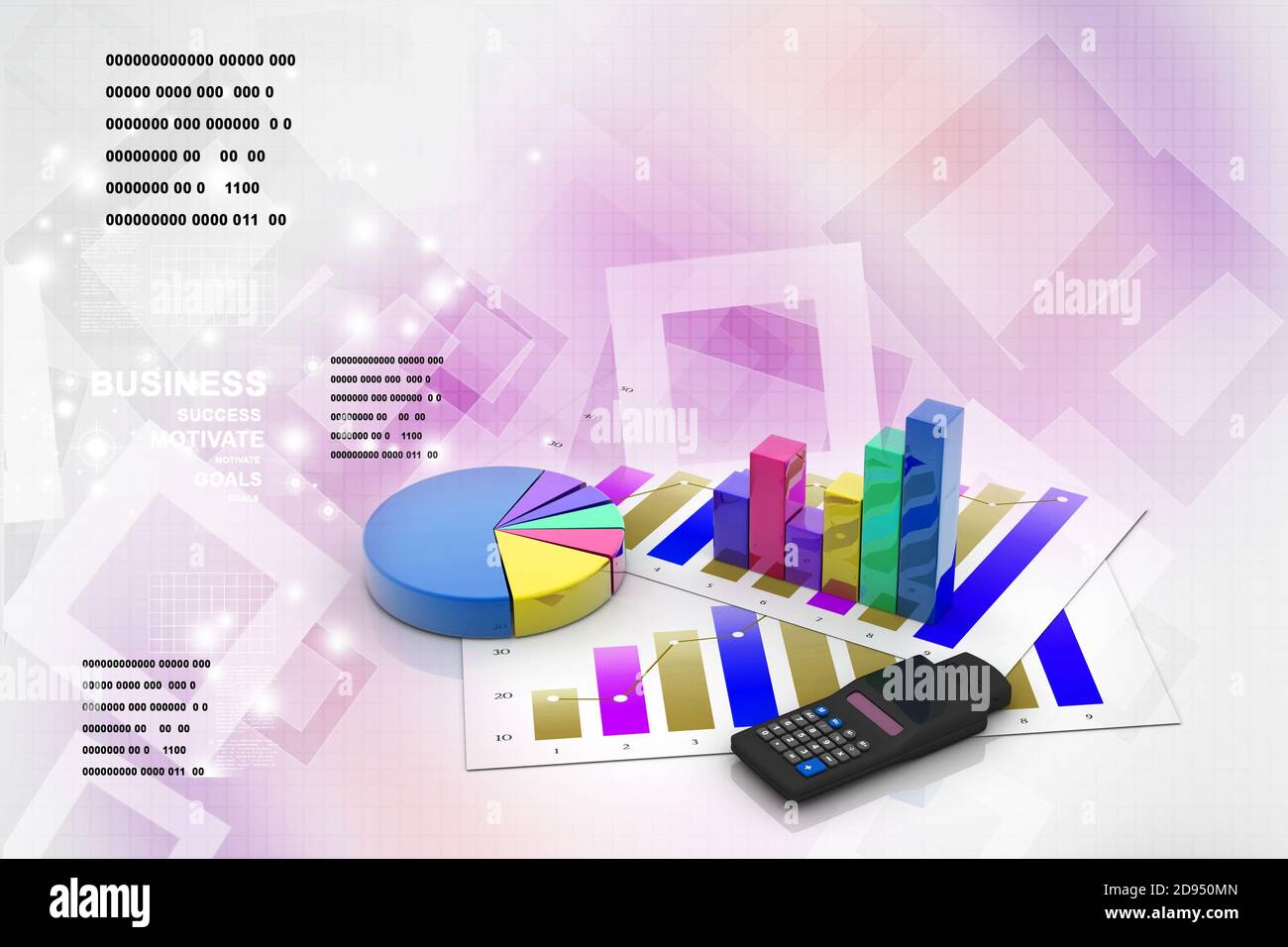 Business graph with chart Stock Photo - Alamy