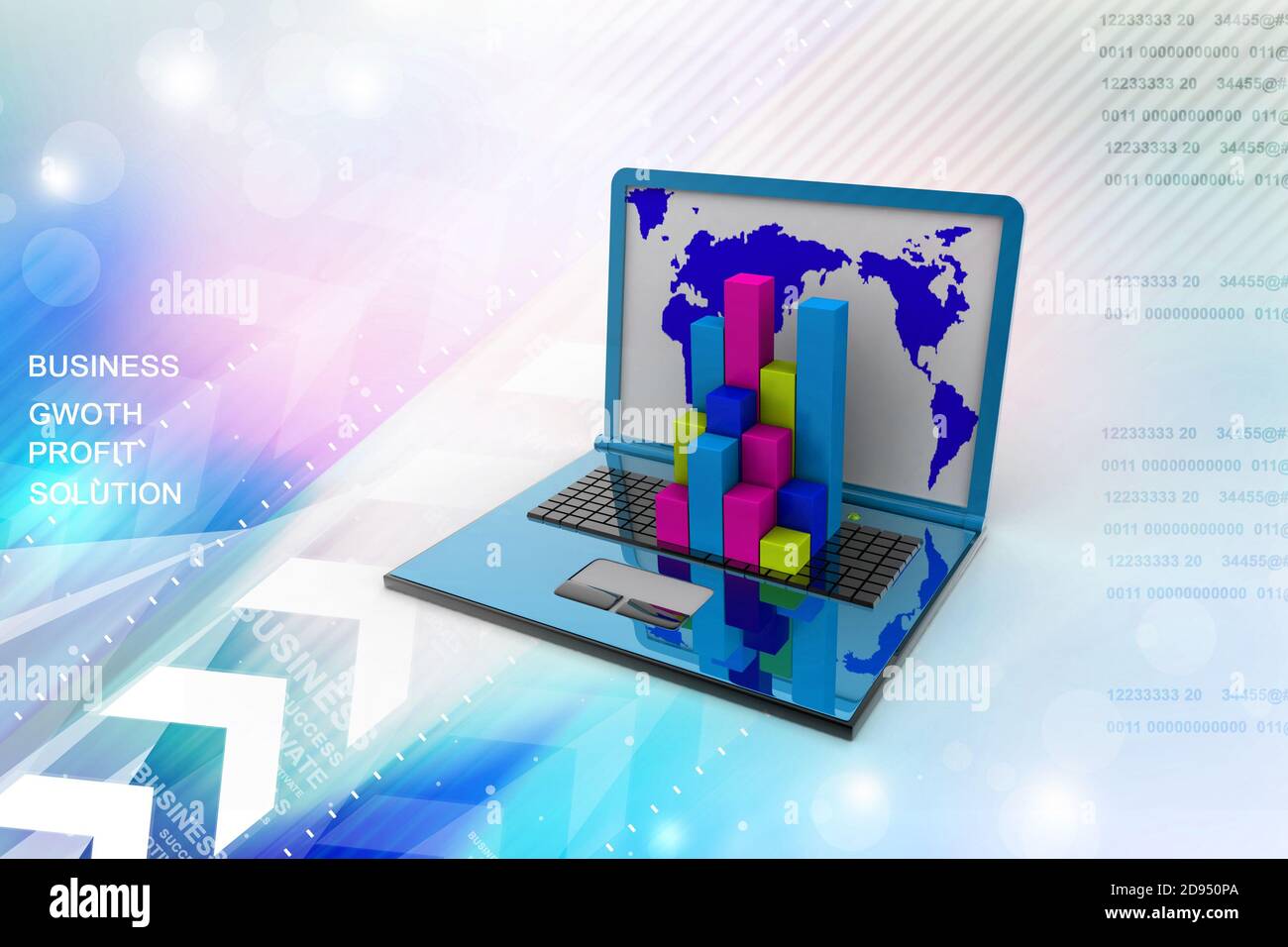 Graph in computer Stock Photo - Alamy