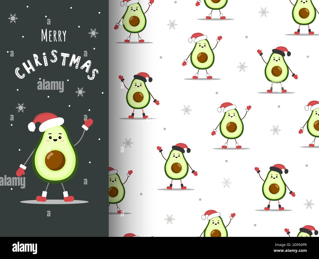 Christmas avocado avocado in Stock Vector Images - Alamy