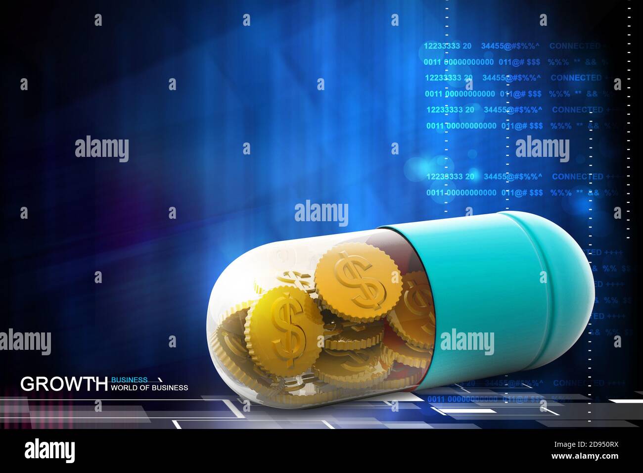3d multi use business graph in white background Stock Photo - Alamy
