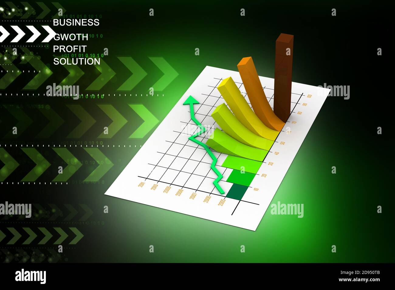 business graph with chart Stock Photo - Alamy