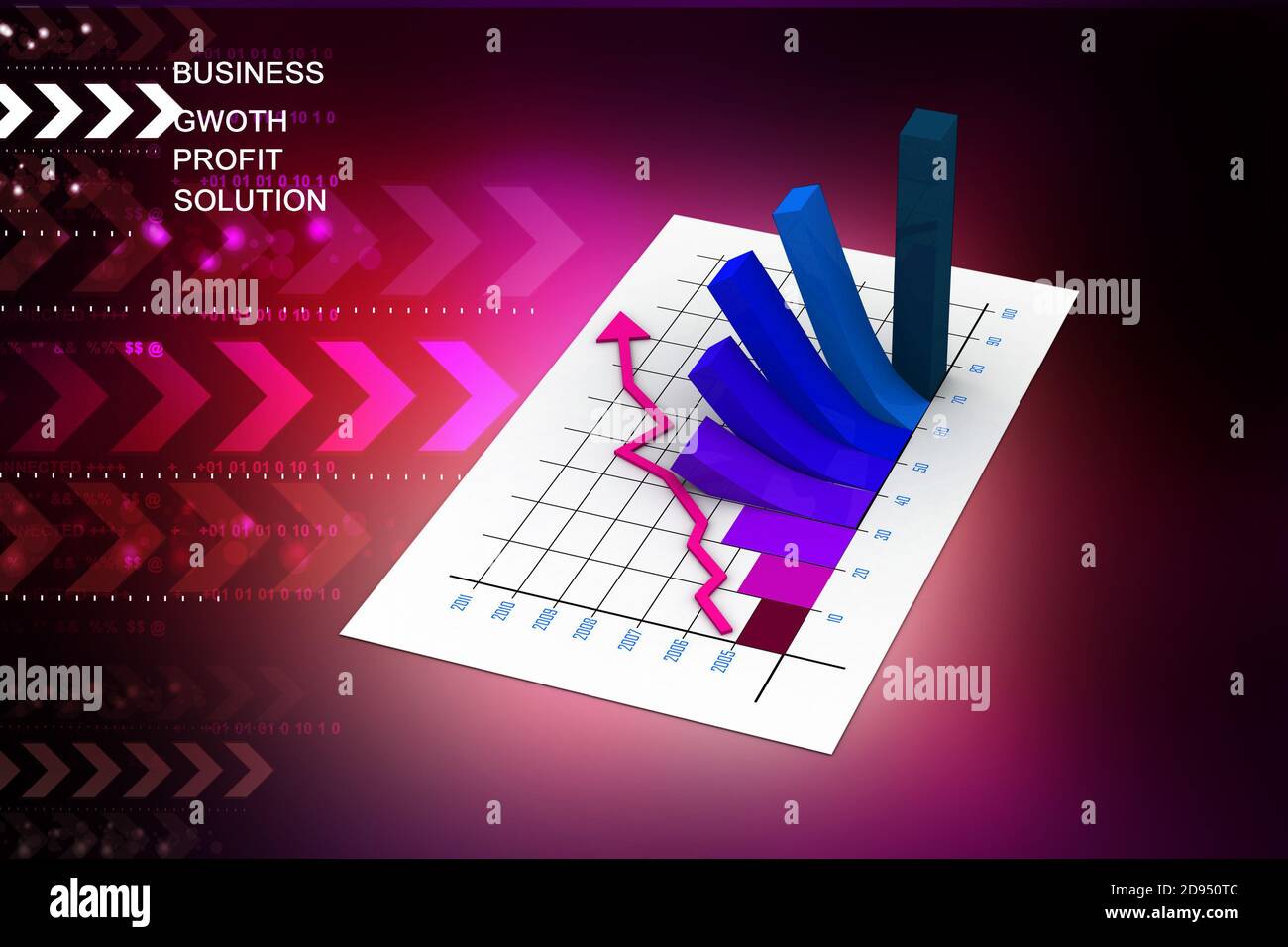 business graph with chart Stock Photo - Alamy