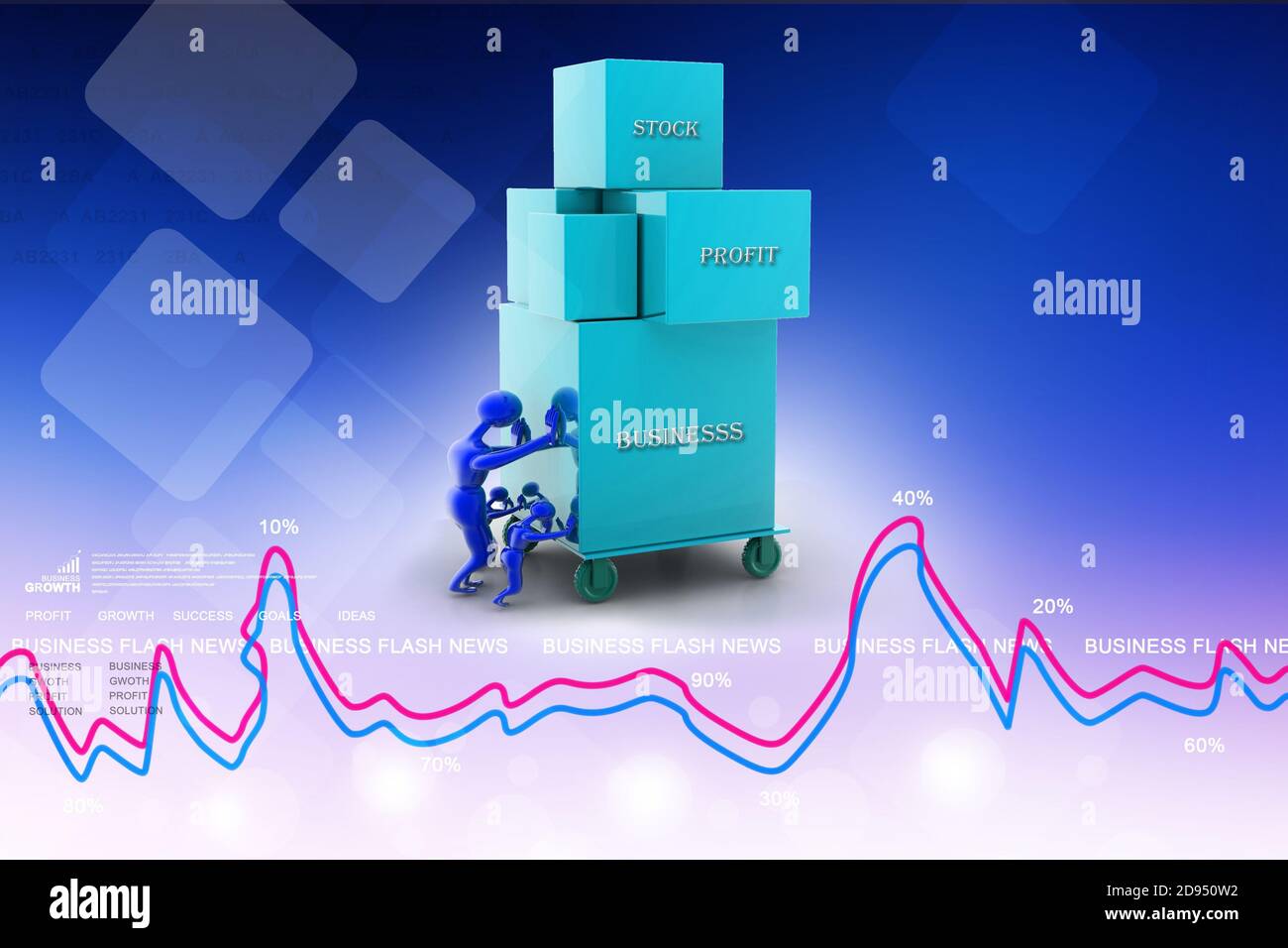 Person pushing a box - isolated over a white background. Teamwork ...