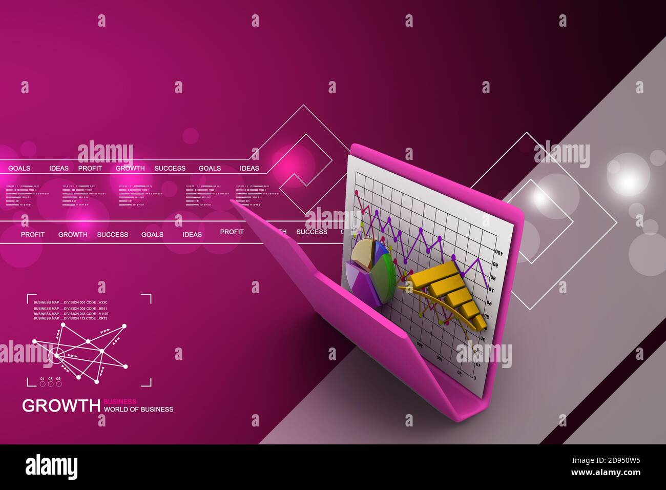 folder with diagram, chart, graph Stock Photo - Alamy