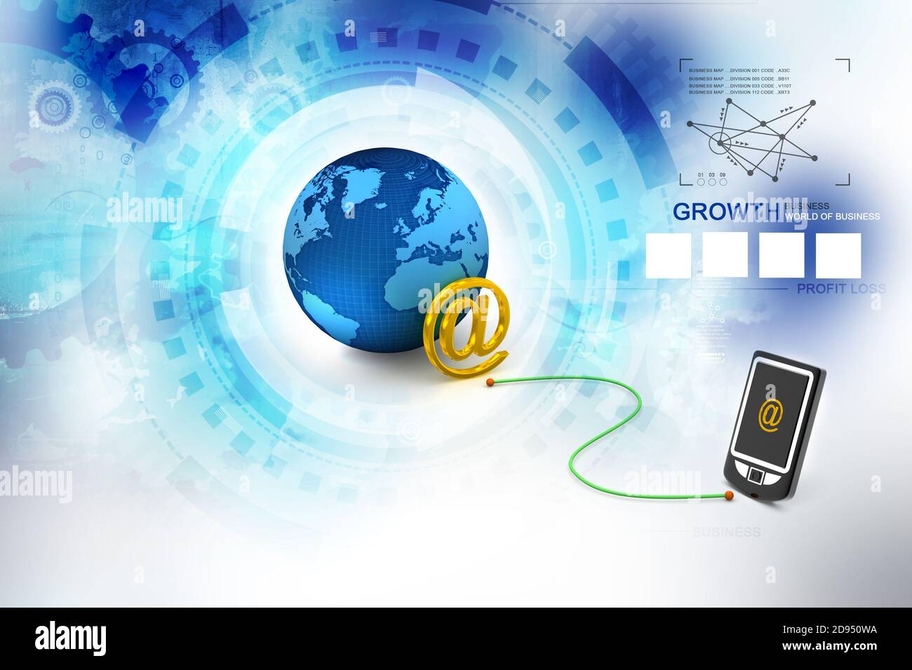 e-mail on mobile Stock Photo - Alamy