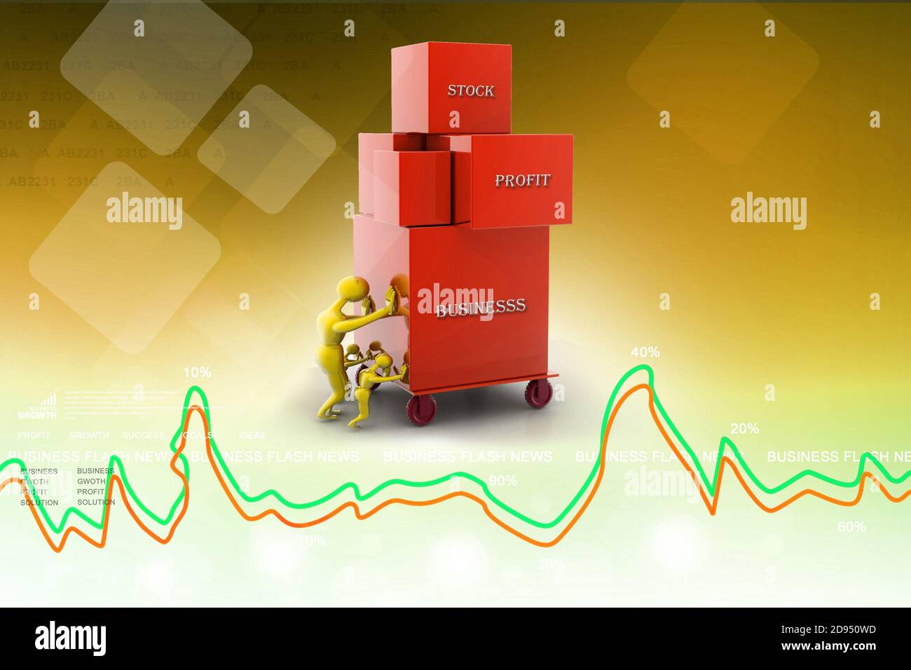 Person pushing a box - isolated over a white background. Teamwork ...