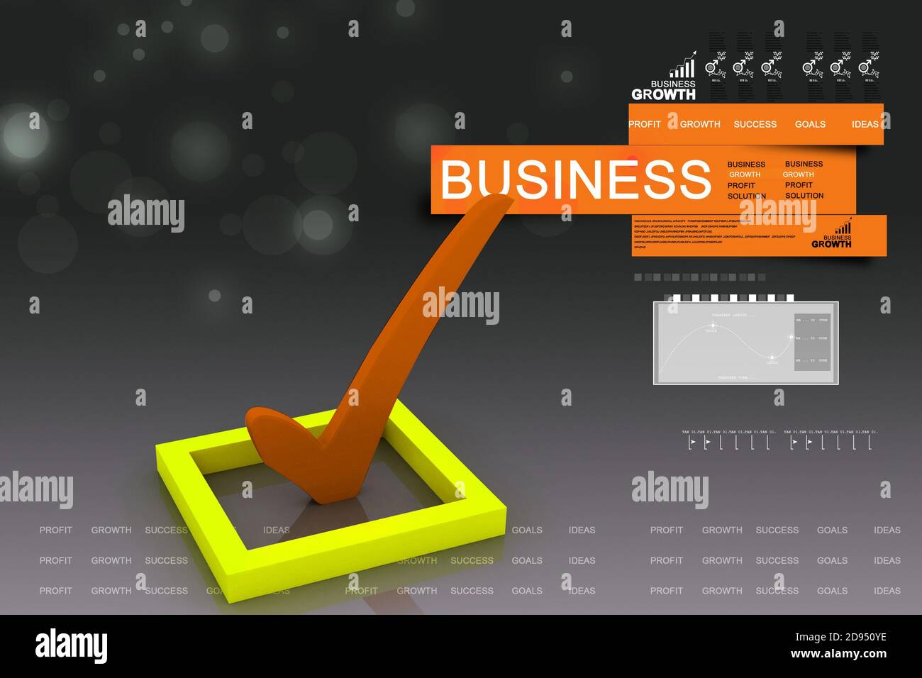 3d multi use check box with check Stock Photo - Alamy