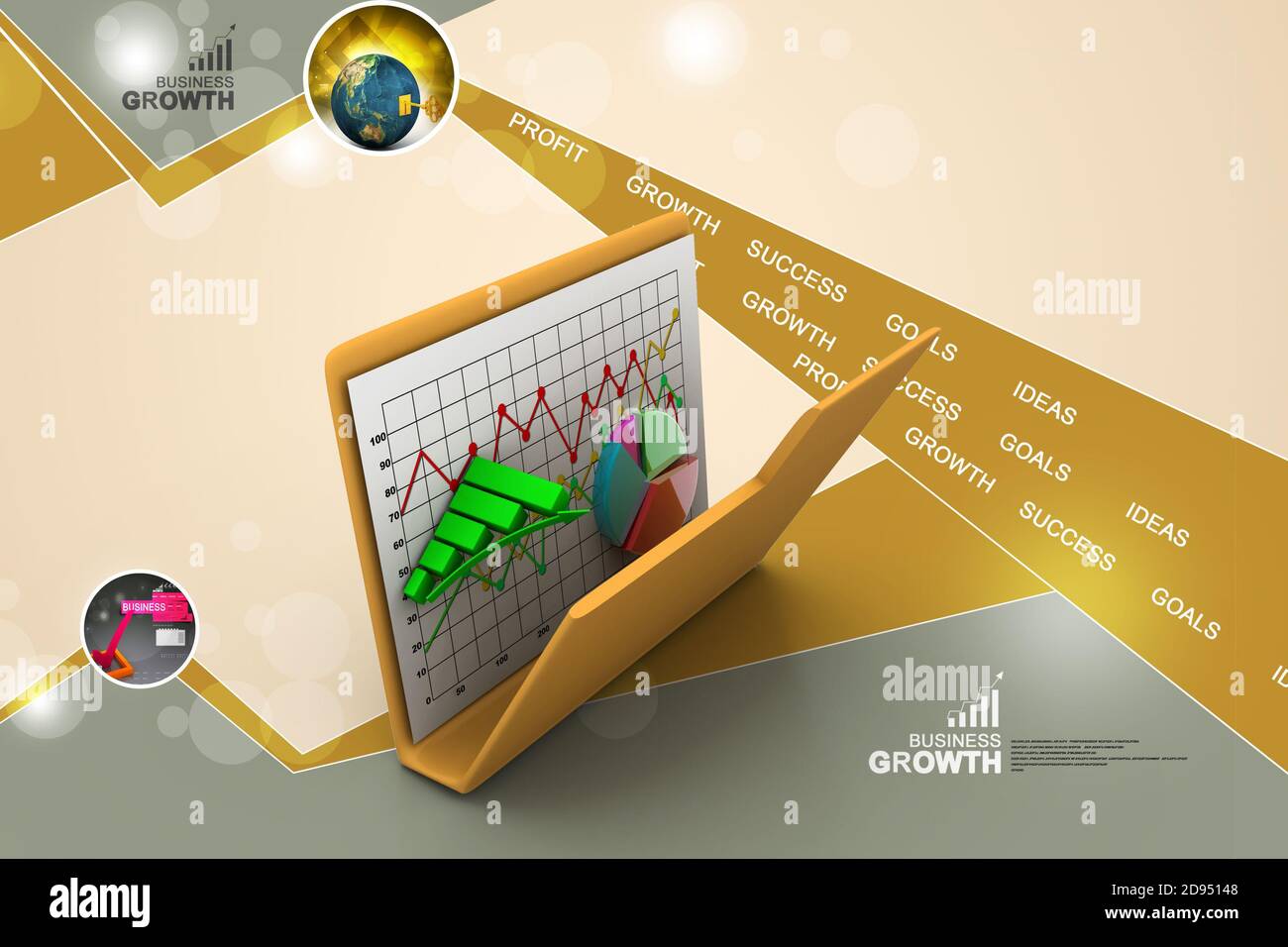 folder with diagram, chart, graph Stock Photo - Alamy