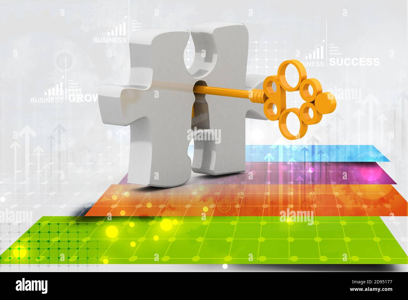 Puzzle with key Stock Photo - Alamy