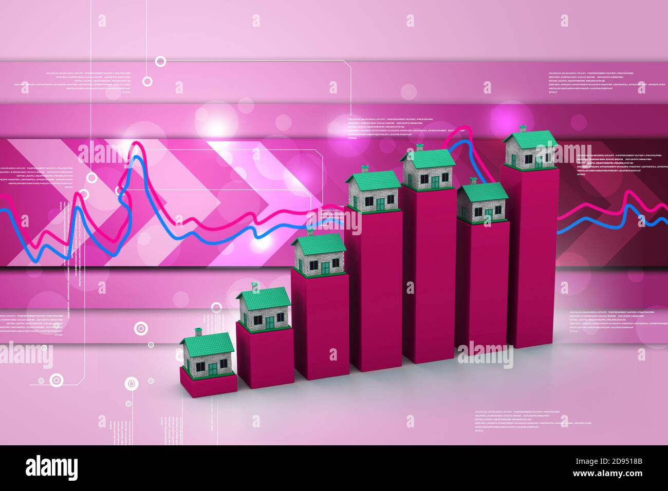 Graph of home sale Stock Photo - Alamy