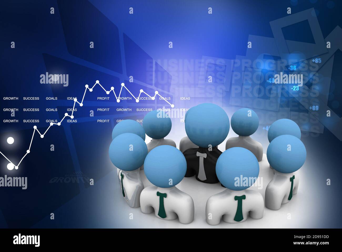 Business group with leader Stock Photo - Alamy