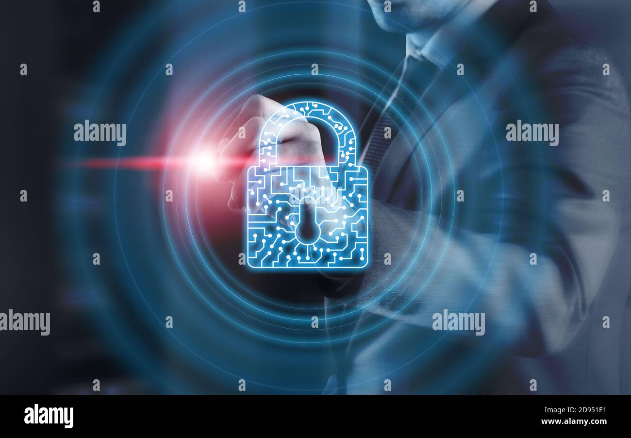 Cyber security concept lock hi-res stock photography and images - Alamy