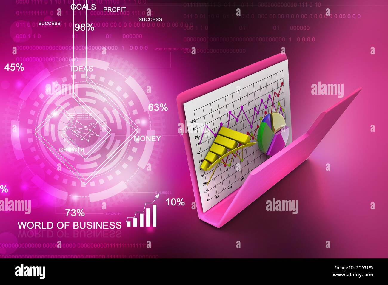 folder with diagram, chart, graph Stock Photo - Alamy