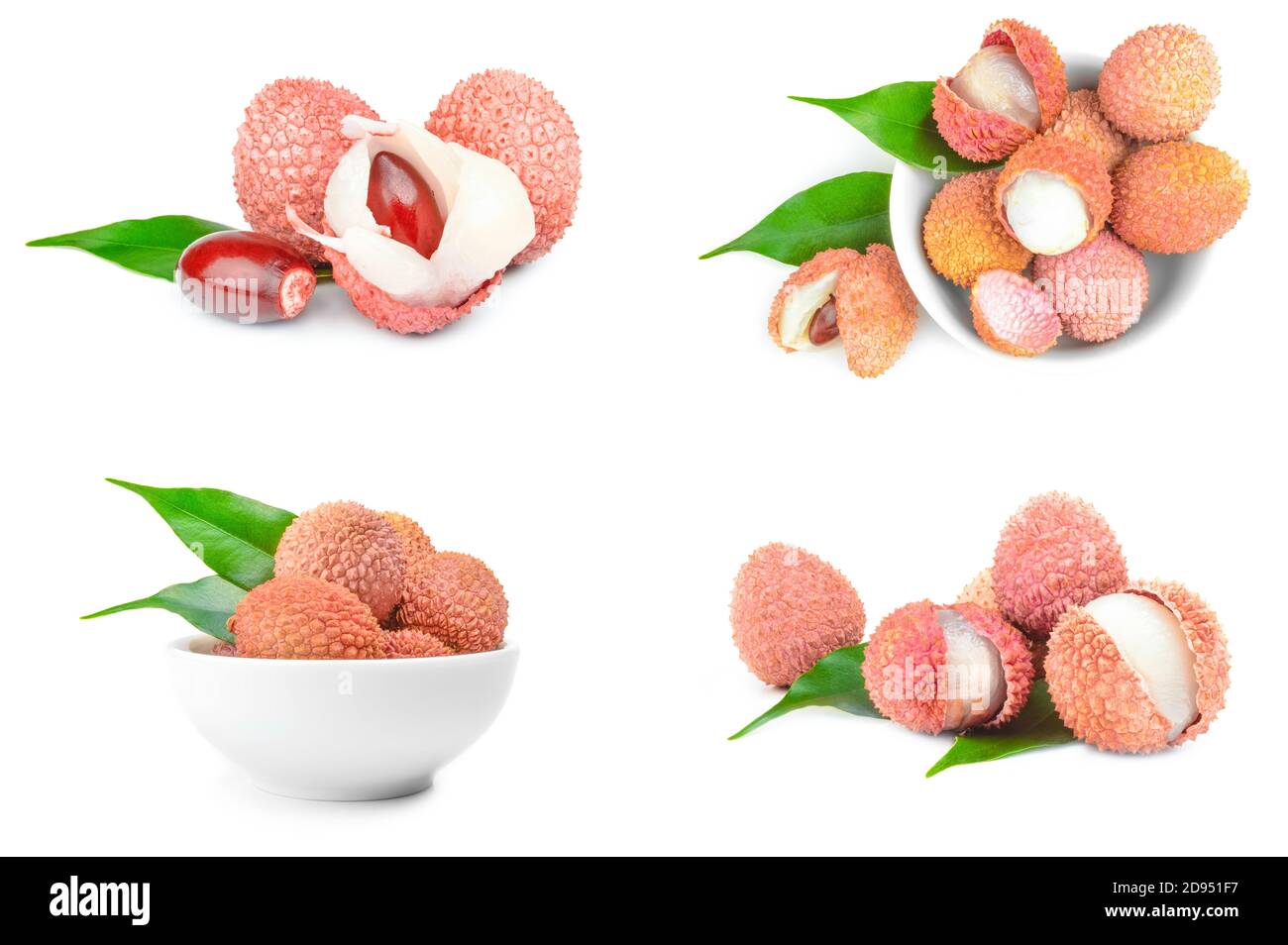 Group of lychee isolated on white Stock Photo - Alamy