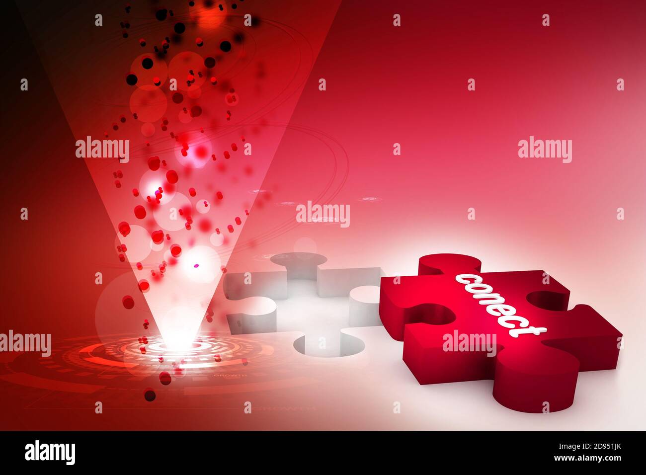 3d multi use connect puzzle in white background Stock Photo - Alamy