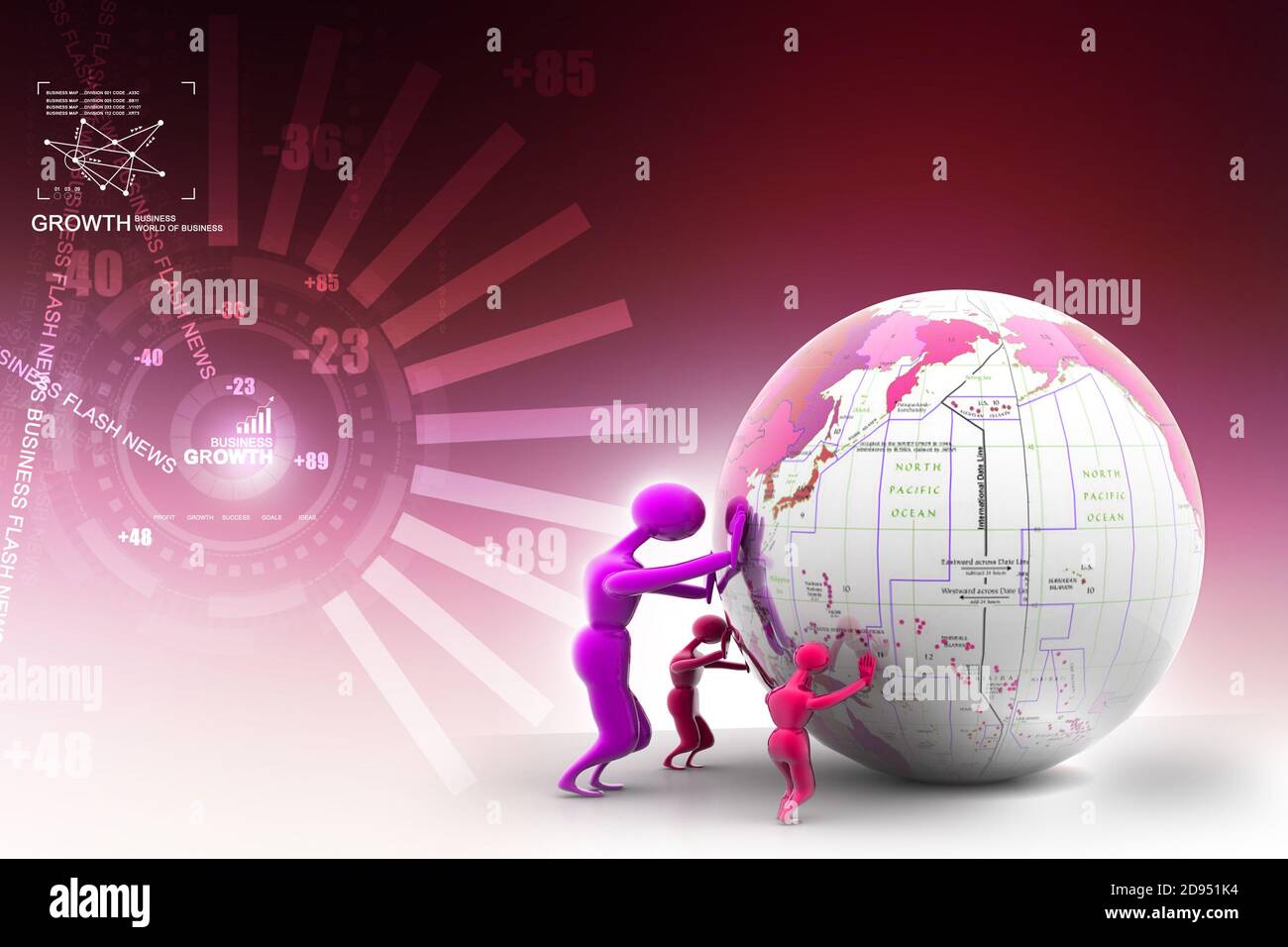 The strong persons push earth. Teamwork Business concept Stock Photo ...