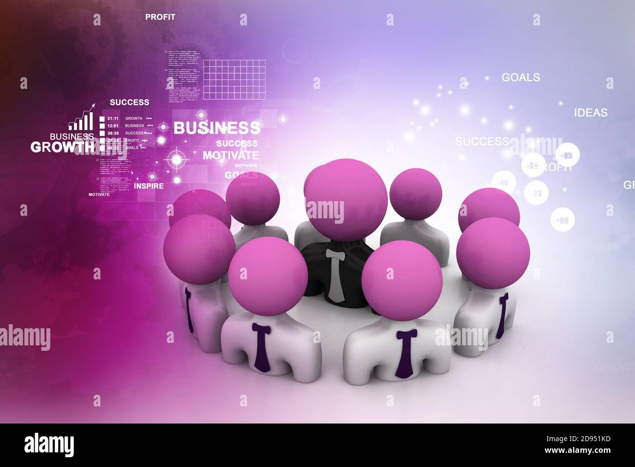 Business group with leader Stock Photo - Alamy