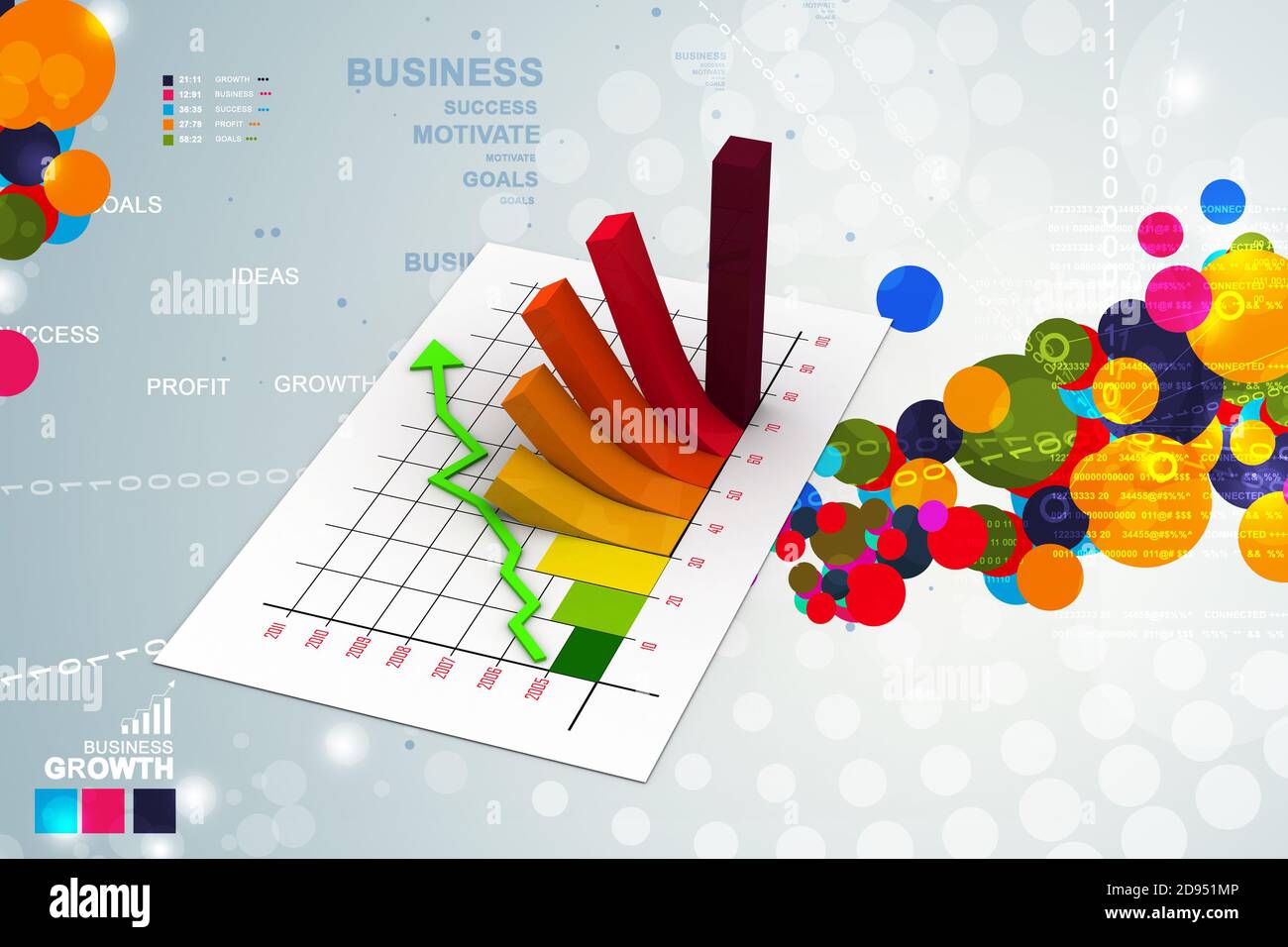 business graph with chart Stock Photo - Alamy