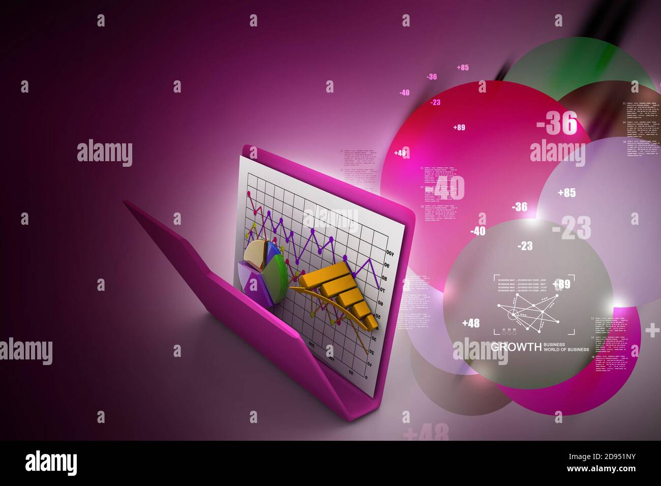 folder with diagram, chart, graph Stock Photo - Alamy