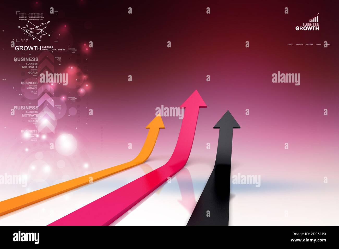 Arrows race to success pointing Stock Photo - Alamy