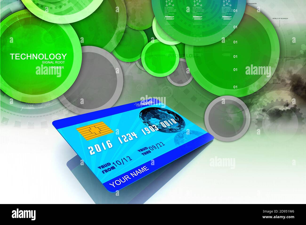 Digital illustration of ATM CARD in color background Stock Photo - Alamy