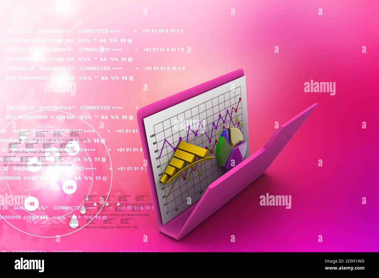 folder with diagram, chart, graph Stock Photo - Alamy